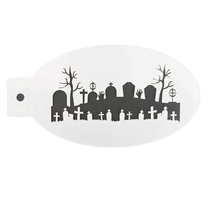 Buy Face Painting Stencil - H03 Graveyard - MyDeal