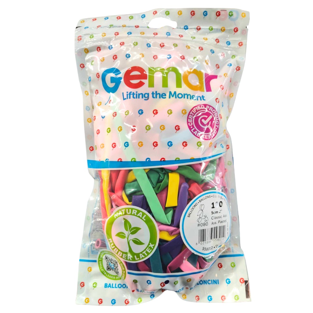 Buy Gemar Modeling Balloons - 260" Classic Pastel Assortment (x100 ...