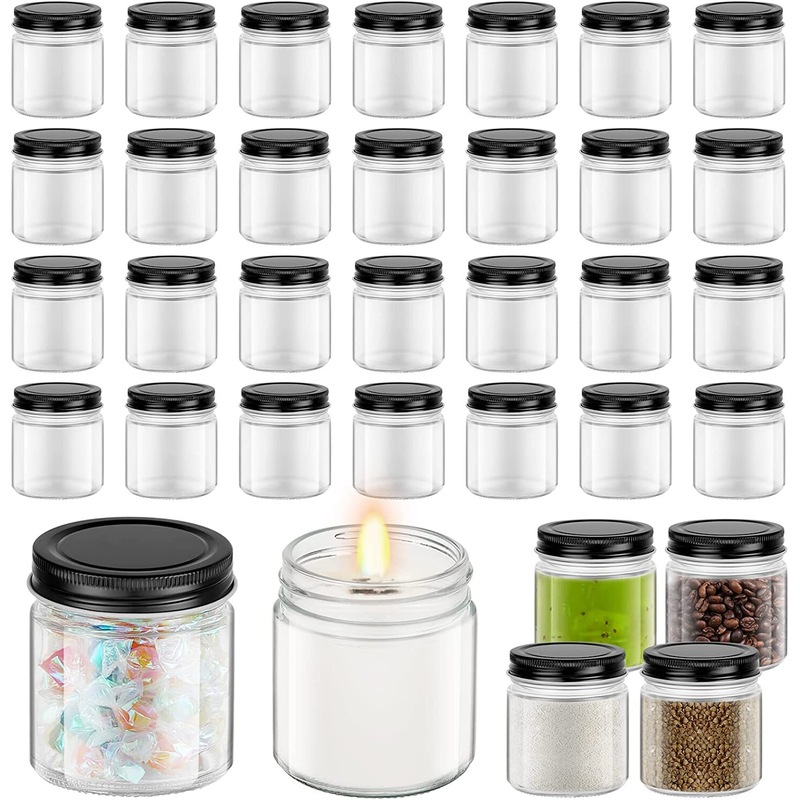 Buy 36 X Small Glass Jam Jars 200ml Mason Canning Preserving Spice Food Storage Jars Wedding