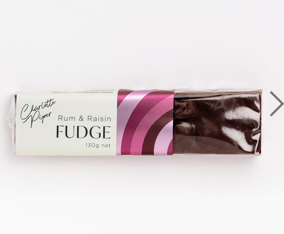 Buy Charlotte Piper Rum & Raisin Fudge 130g - MyDeal Australia