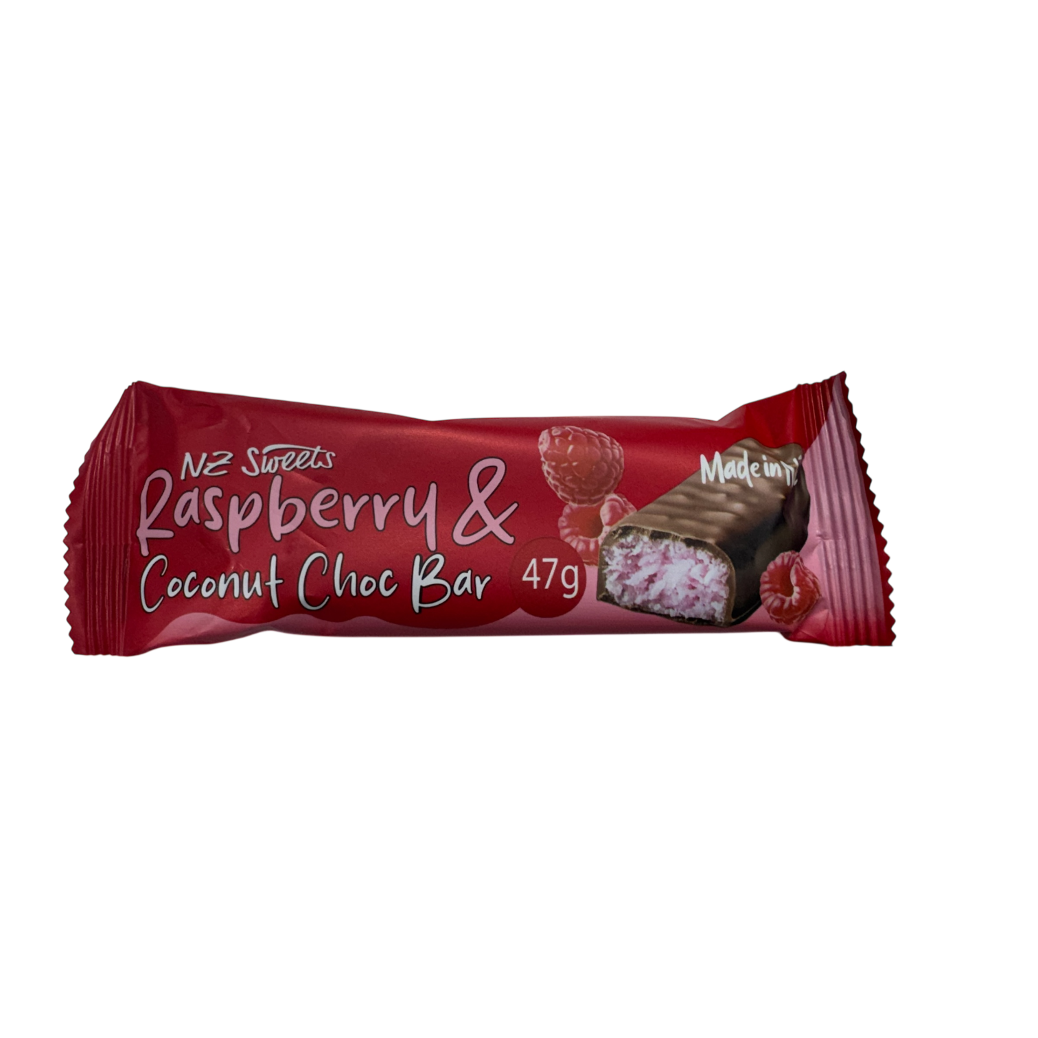 Buy NZ Sweets Raspberry Coconut Choc Bar 47g - MyDeal Australia