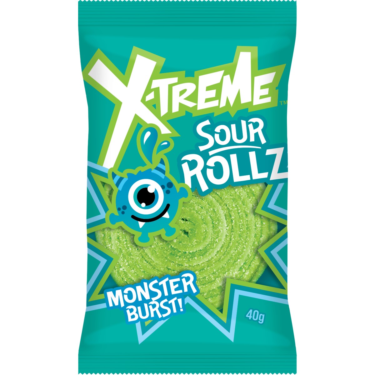 Buy XTREME Sour Roll Monster Burst 40g - MyDeal Australia