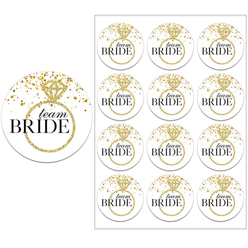 Buy Team Bride Stickers x 12 Hens Night Party Bridal Shower Wedding ...