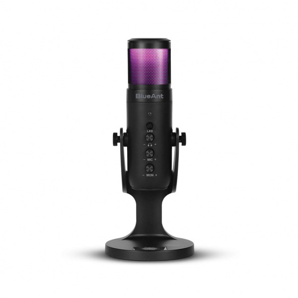 Buy BlueAnt StreamX USB Microphone LED Lighting Black - MyDeal Australia