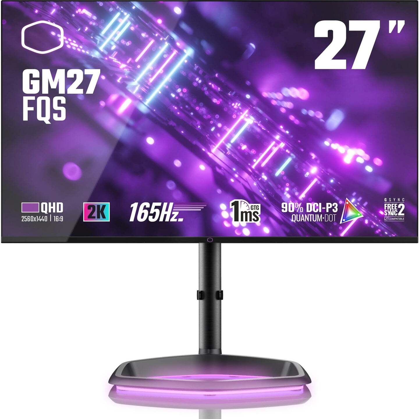 Buy Cooler Master 27" Gaming Monitor GM27-FQS 2K QHD Black - MyDeal ...
