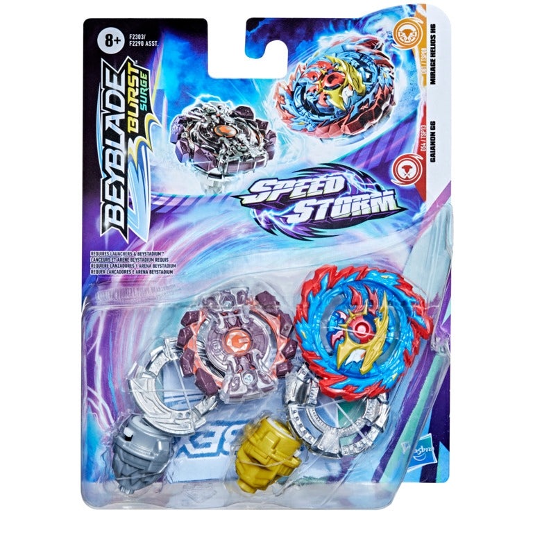 Buy Beyblade Burst Surge Speed Storm Gaianon G6 & Mirage Helios H6 ...