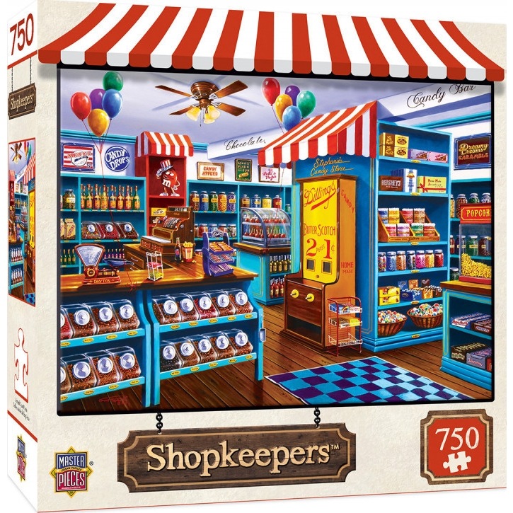 Buy Masterpieces Puzzle Shopkeepers Stephanie's Candy Store Puzzle 750 ...