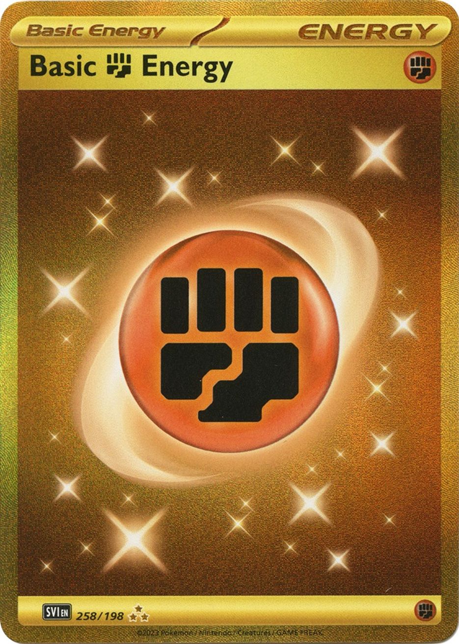 Buy Basic Fighting Energy Hyper Rare - 258/198 - Pokemon TCG SV01 ...