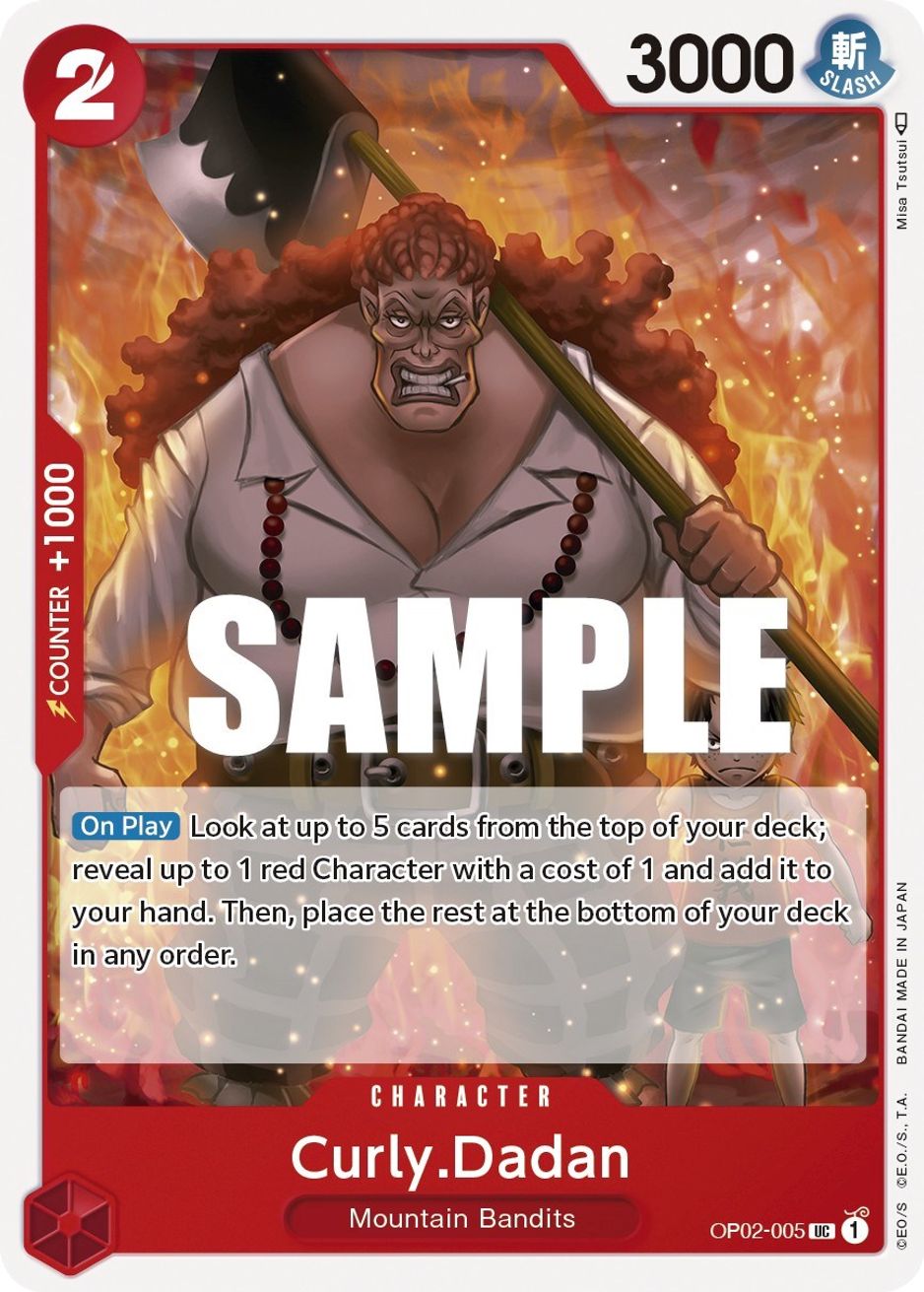 Buy Curly.Dadan OP02-005 UC - One Piece Card Game TCG Paramount War - MyDeal Australia