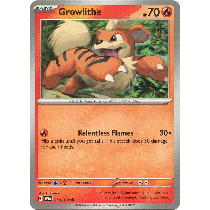 Buy Growlithe Common - 030/198 - Pokemon TCG SV01: Scarlet & Violet ...