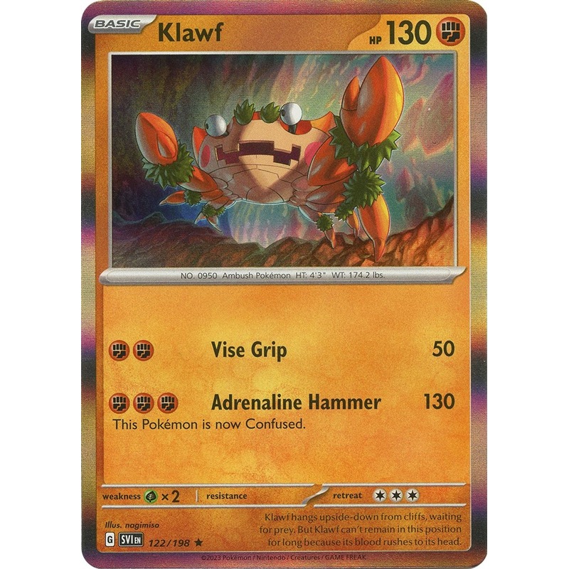 Buy Klawf Rare - 122/198 - Pokemon TCG SV01: Scarlet & Violet Base Set ...