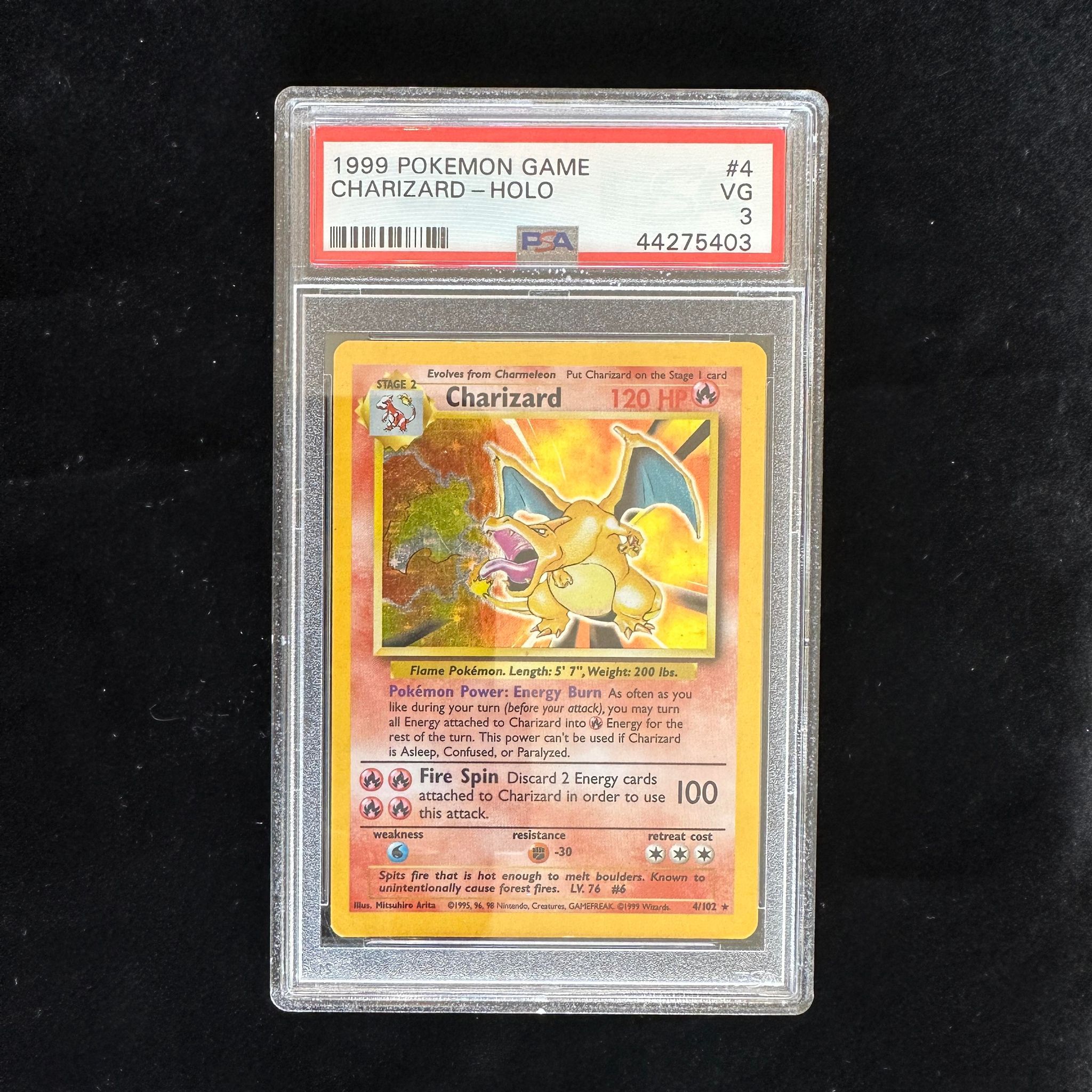 Buy PSA 3 Charizard - 4/102 - Holo Rare 1999 Pokemon Base Set - MyDeal ...