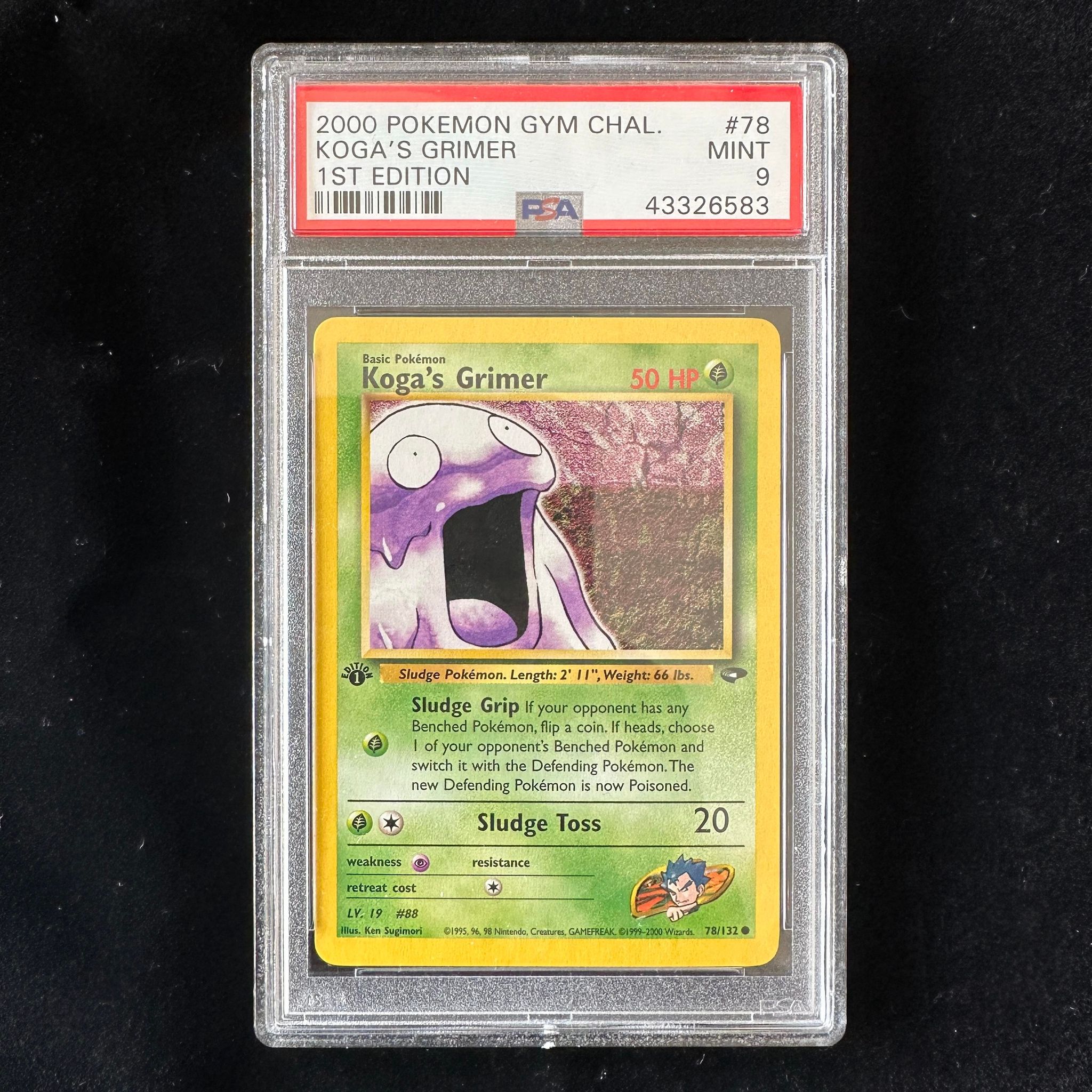 Buy PSA 9 Koga's Grimer 1st Edition - 78/132 - 2000 Gym Challenge - MyDeal Australia