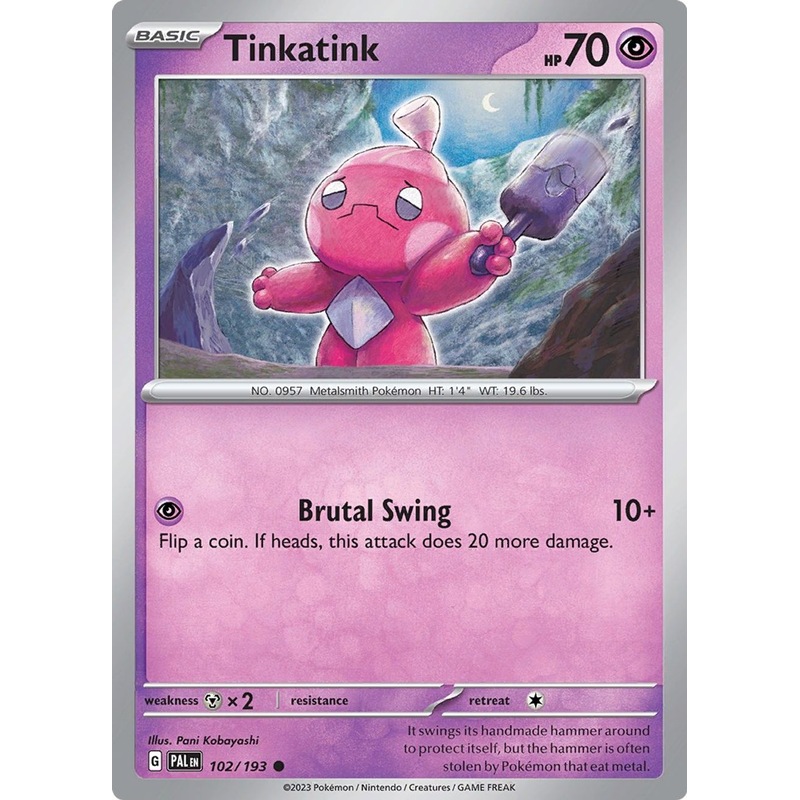 Buy Tinkatink 102/193 Common - Pokemon TCG SV02: Paldea Evolved - MyDeal