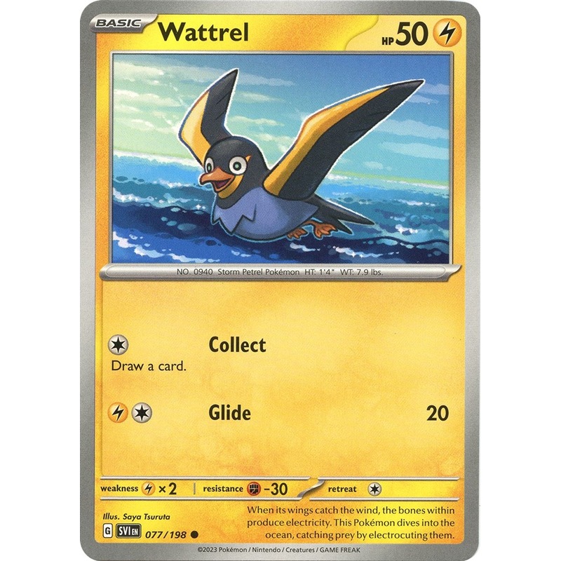 Buy Wattrel Common - 077/198 - Pokemon TCG SV01: Scarlet & Violet Base Set - MyDeal