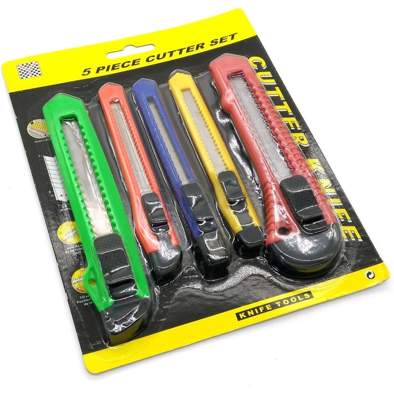 Buy 5 Set Heavy Duty Box Cutter Utility Warehouse Knife - MyDeal