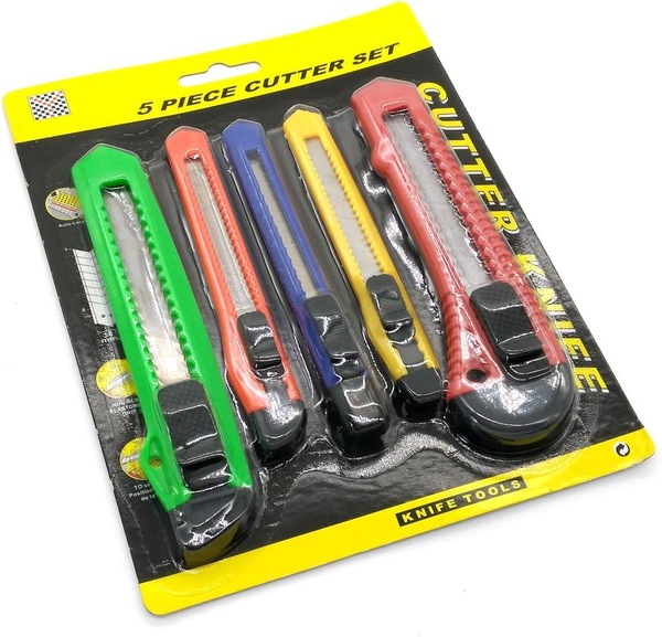 Buy 5 Set Heavy Duty Box Cutter Utility Knife Construction Knife Exacto ...