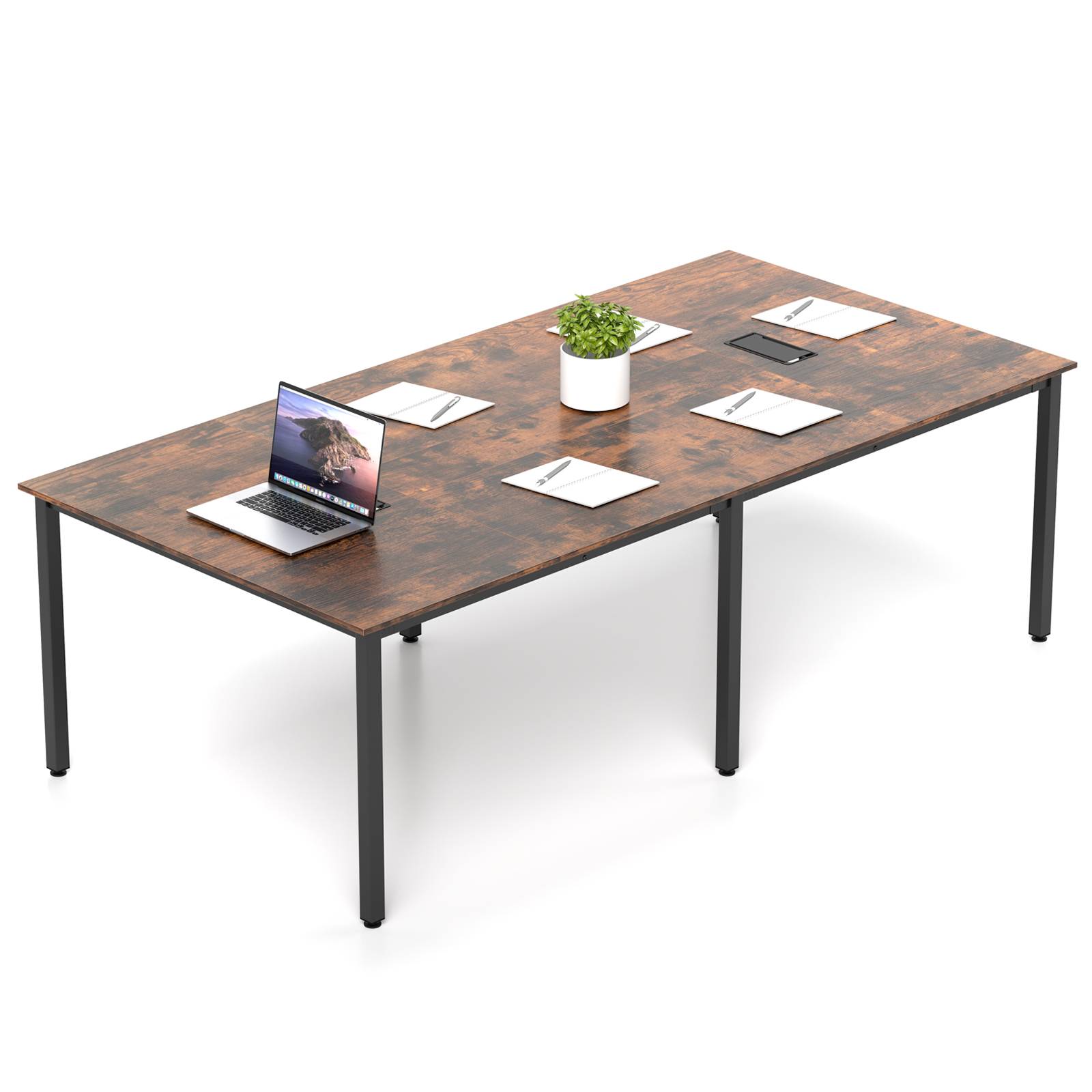 Buy Giantex 240cm Conference Table 10-People Meeting Table w/Cable ...