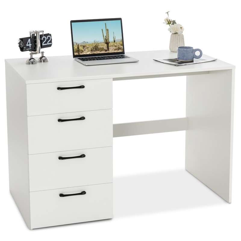 Buy Giantex 4-Drawer Computer Desk Modern Home Office Desk Laptop ...