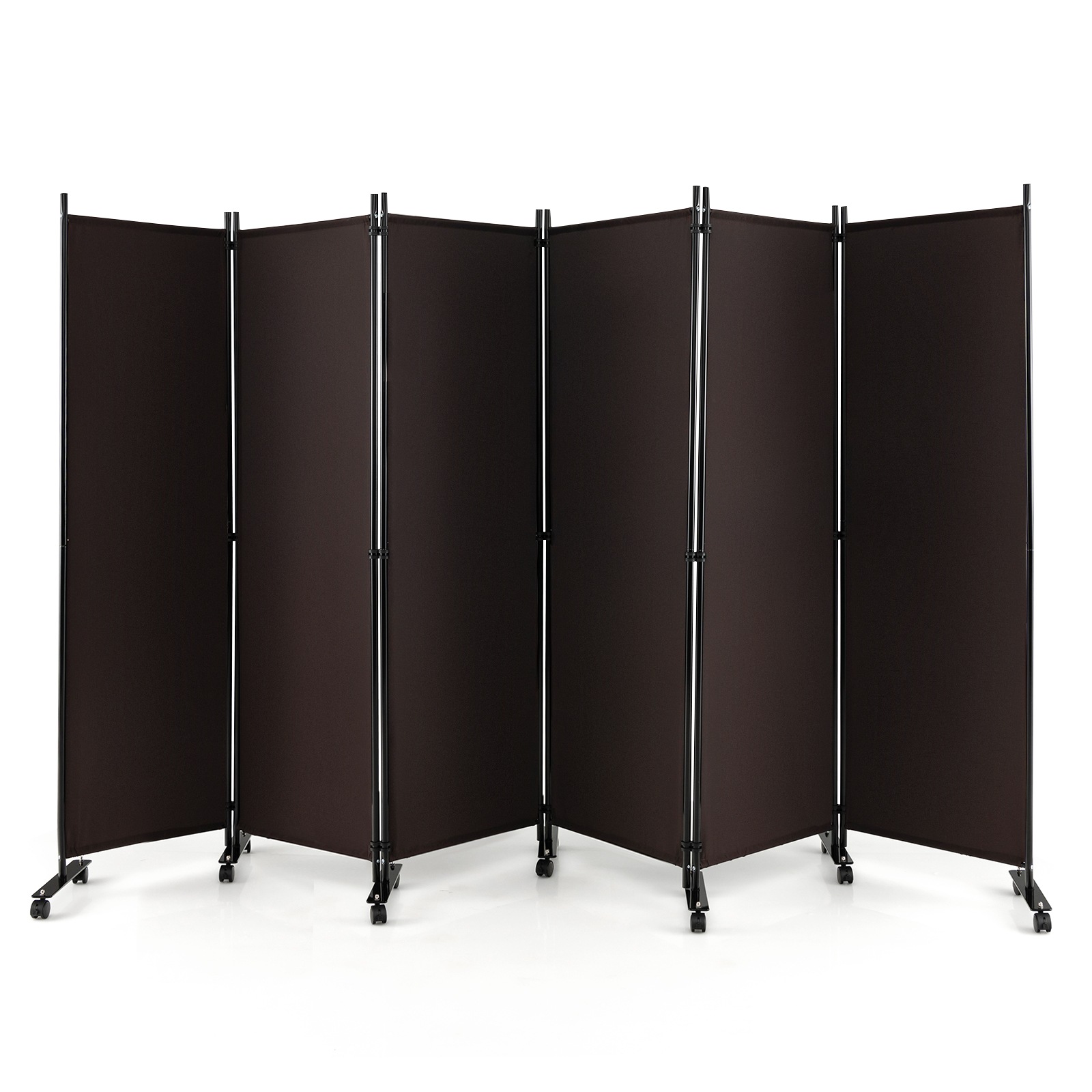 Buy Giantex 6-Panel 1.73m Mobile Room Divider Foldable Privacy Screen w ...