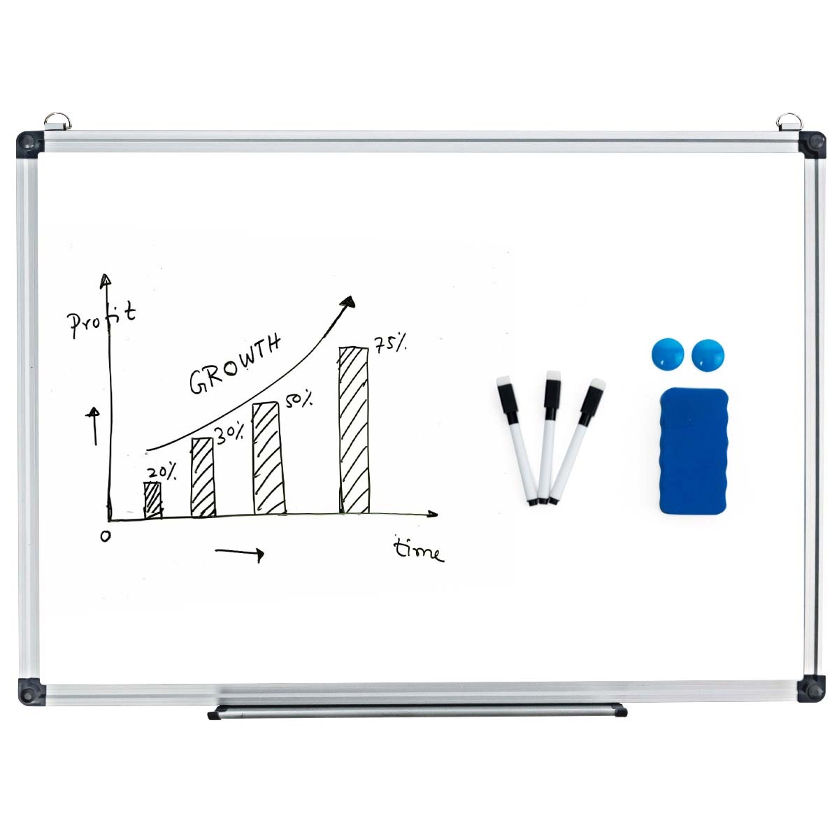 Buy Giantex 70 x 50 cm Magnetic Whiteboard Wall Mounted Dry Erase Board ...