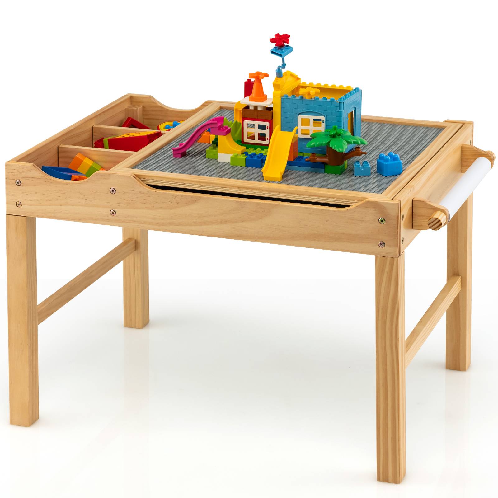 Buy Giantex Activity Table Wooden Play Desk w/Reversible Tabletop ...