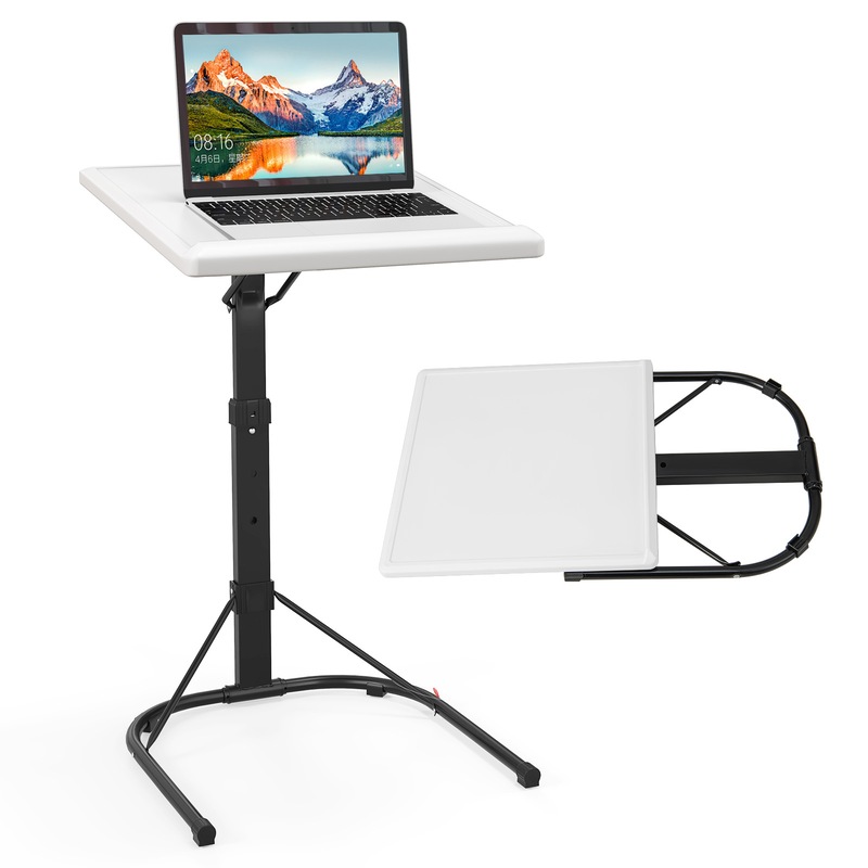 Buy Giantex Foldable Overbed Table C-Shaped Bedside Table Computer Desk ...