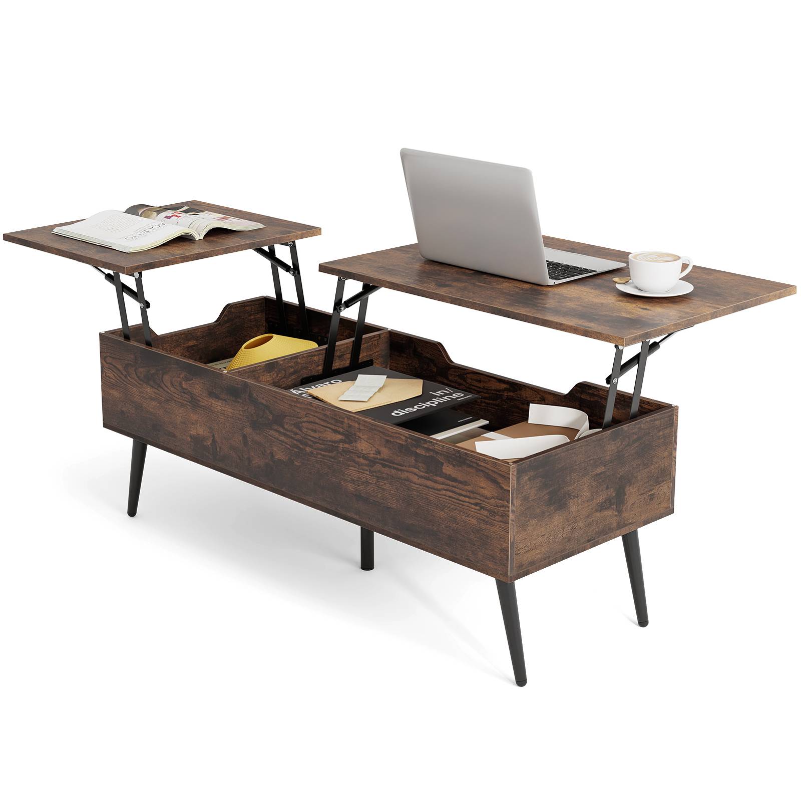 Buy Giantex Lift Top Coffee Table Modern Center Table w/2 Storage ...