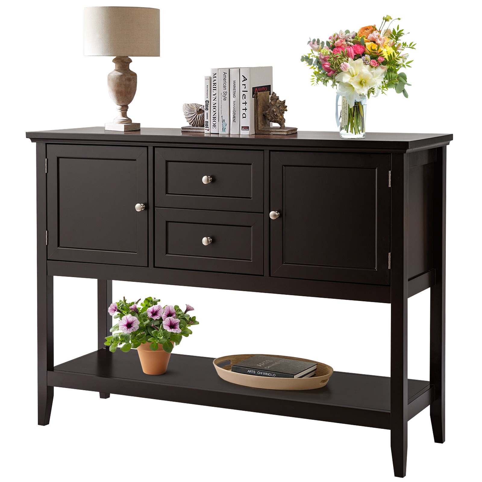 Buy Giantex Wooden Buffet Sideboard Cabinet Entryway Table Console ...