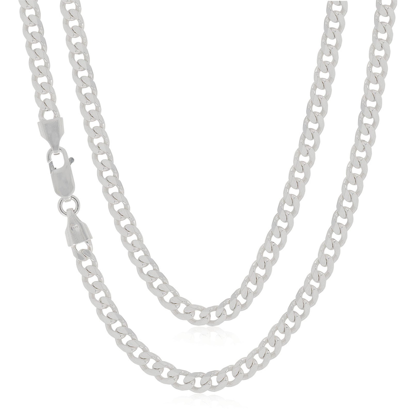 Buy Sterling Silver 50cm Curb Chain - MyDeal Australia