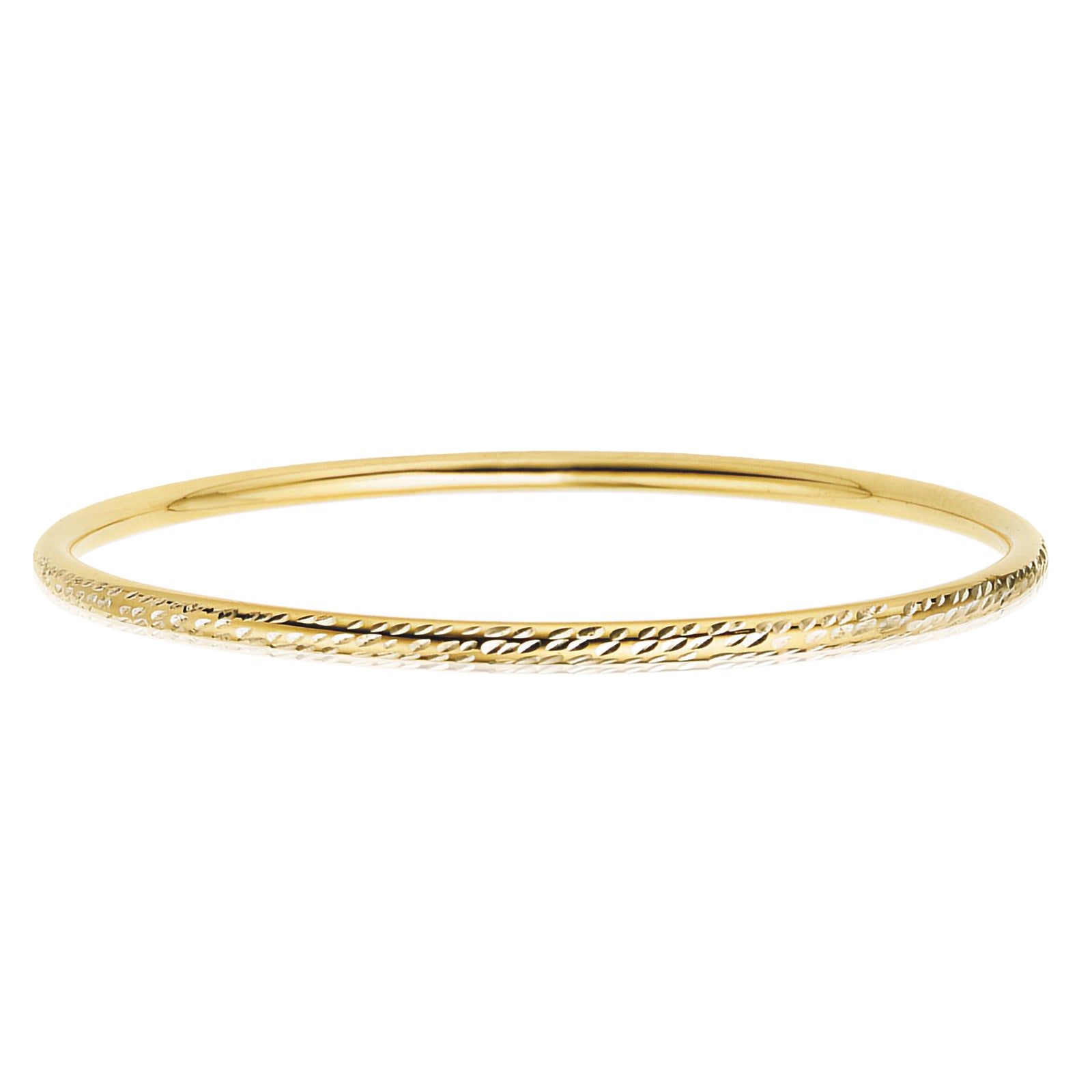 Buy Zamel's 9ct Yellow Gold Silver Filled 63cm Diamond Cut Golf Bangle ...