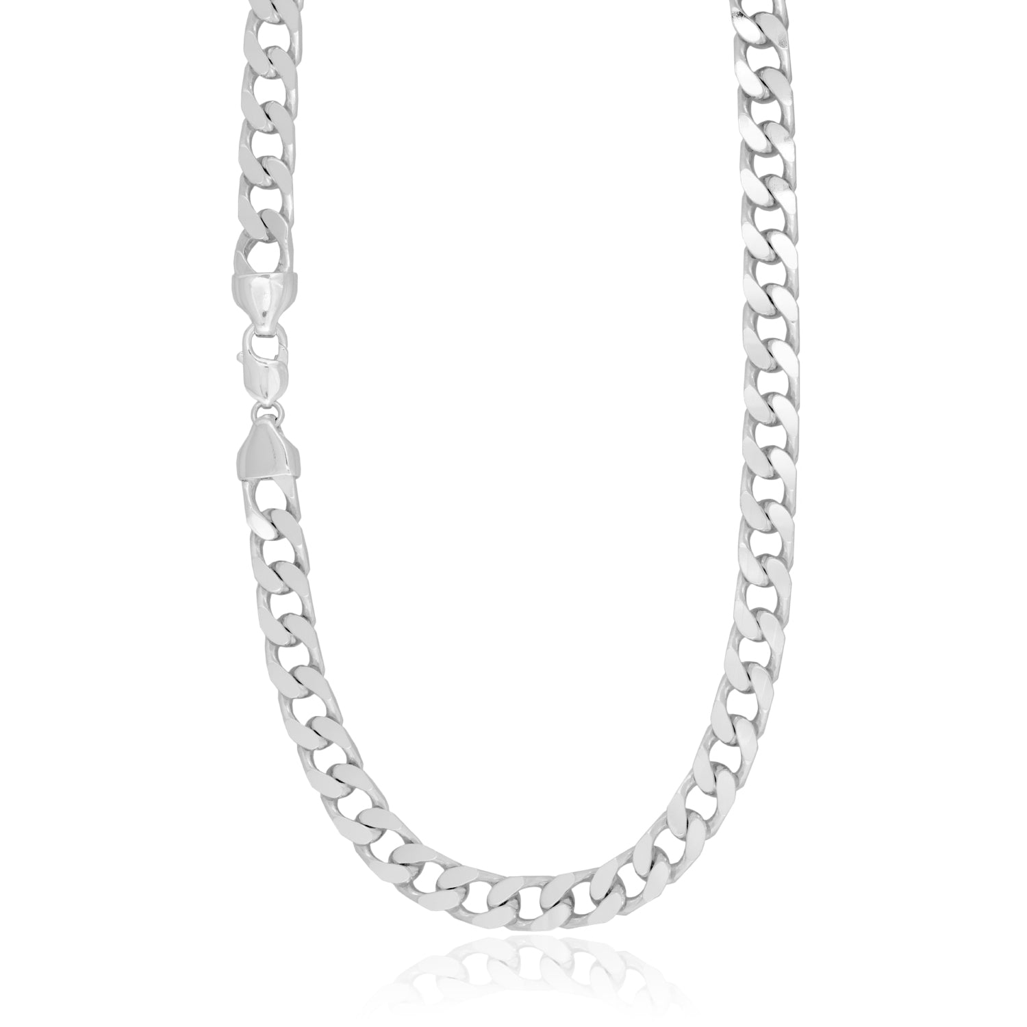 Buy Zamel's Sterling Silver 55cm Bevdicut Curb 350 Gauge Women's ...