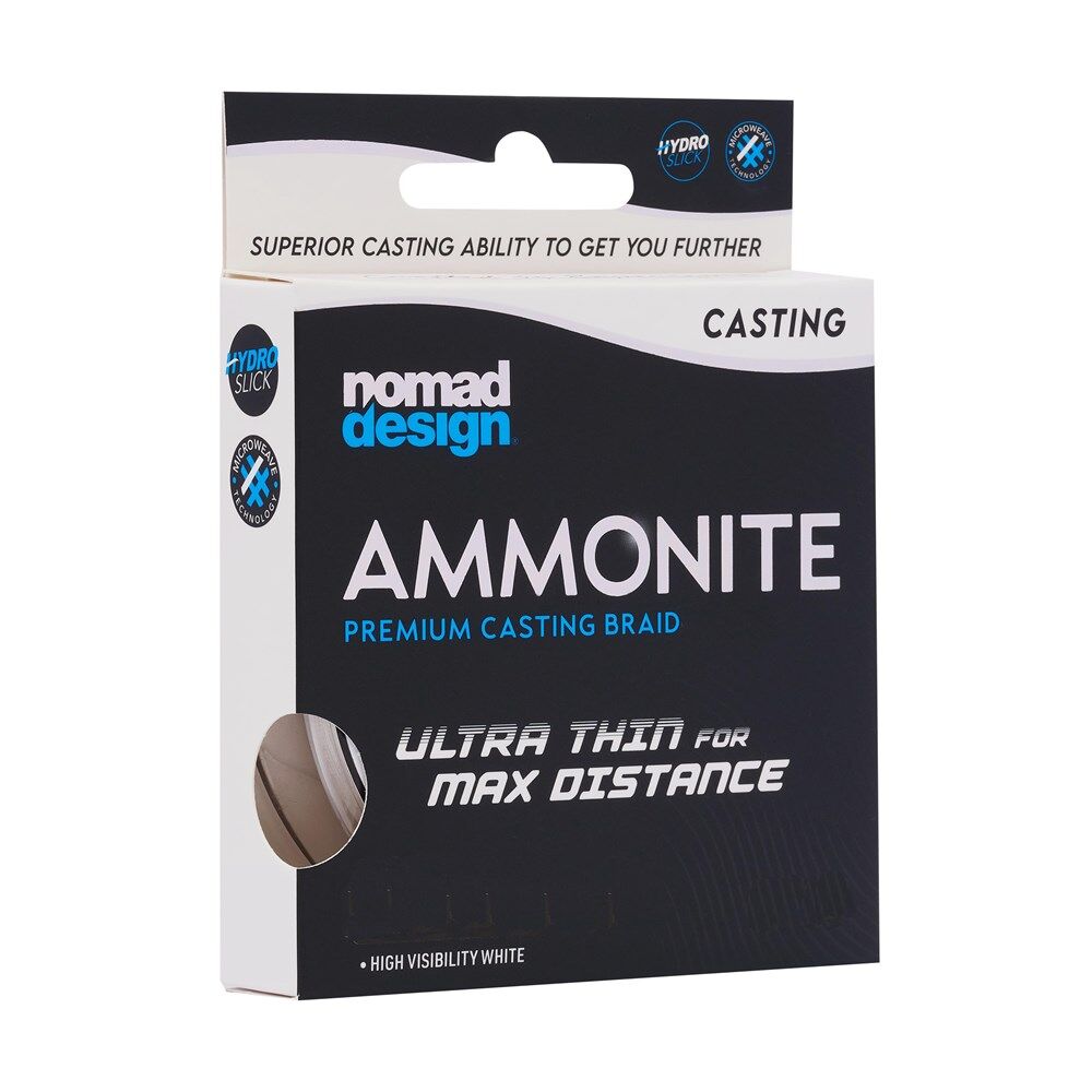 Buy Nomad Design Ammonite 150yd White Casting Braid Fishing Line #12lb ...