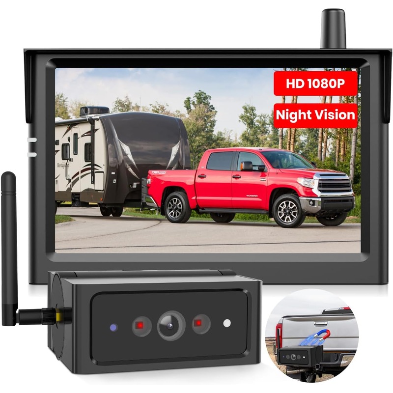 Buy AUTO-VOX Magnetic Wireless Backup Camera,2Mins DIY Installation ...