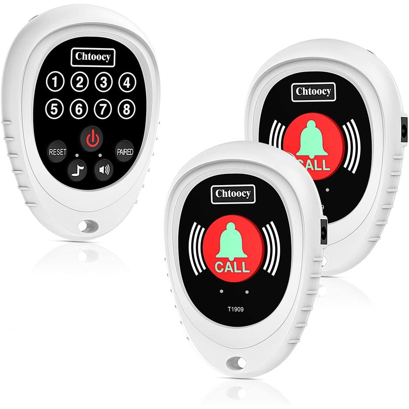 Buy Chtoocy Wireless Caregiver Pager Smart Call Button Transmitter with ...