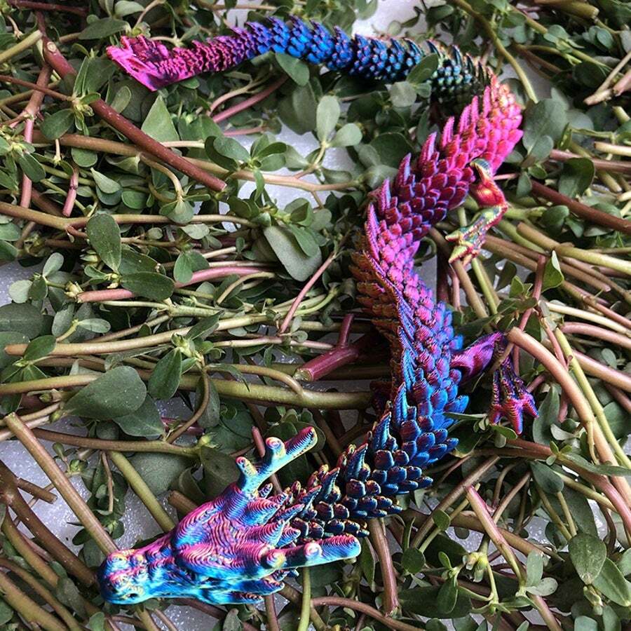 Buy 3D Printing Rainbow Dragon Chinese Dragon Movable Dragon Rainbow ...