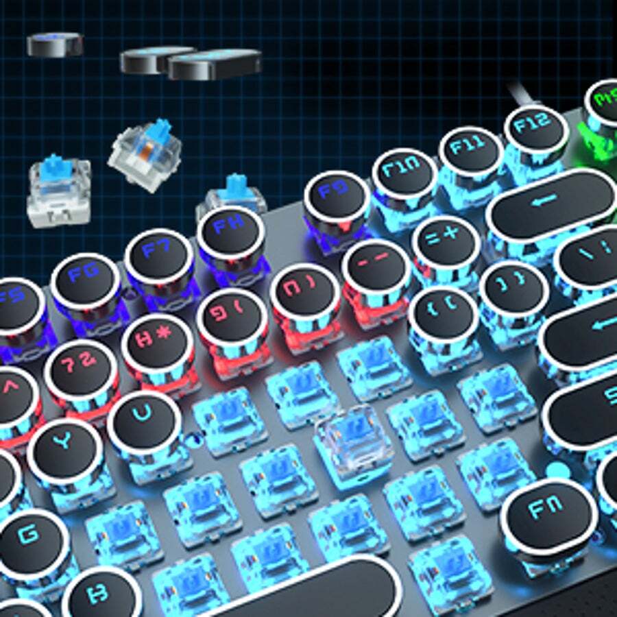 Buy AULA F2088 Typewriter Style Mechanical Gaming Keyboard Blue Switch ...