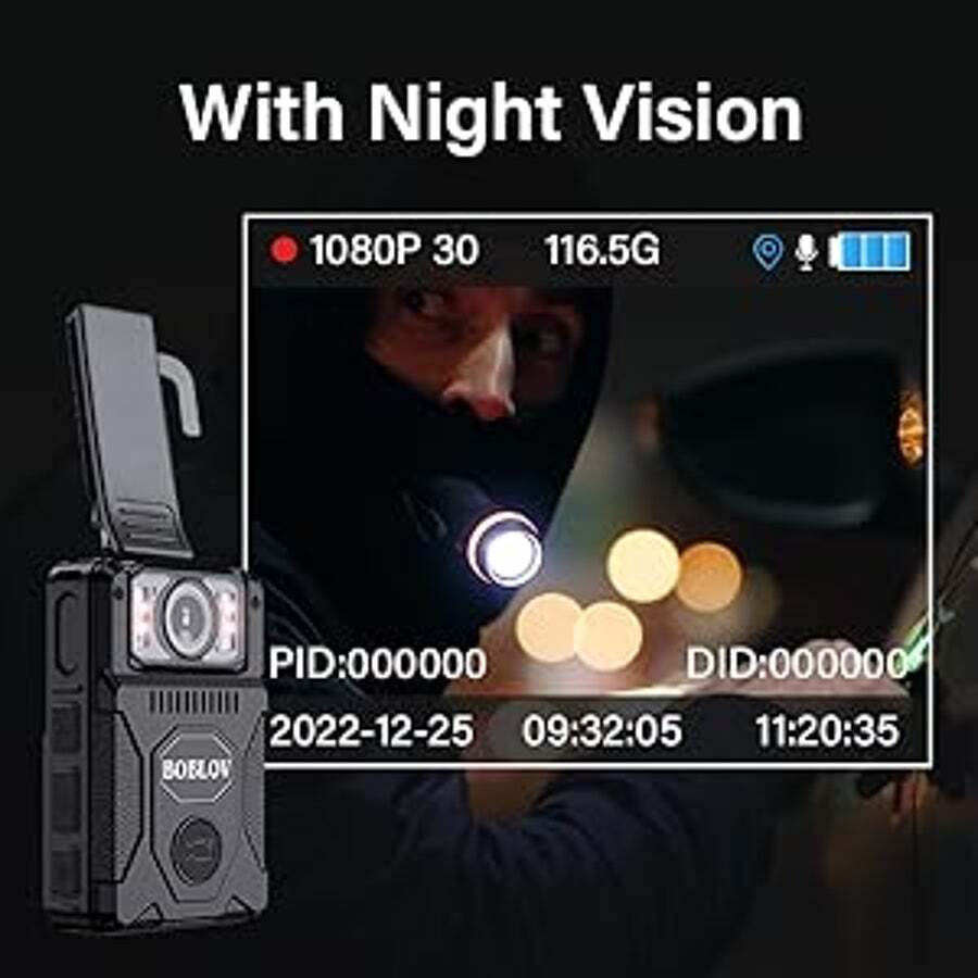 Buy BOBLOV M7 128GB Body Camera, 180° Rotate Body Cam, 4000 Mah Battery ...