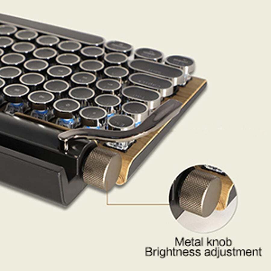 Buy DJFLYBIRD Mechanical Retro Typewriter Keyboard,Led Backlight ...