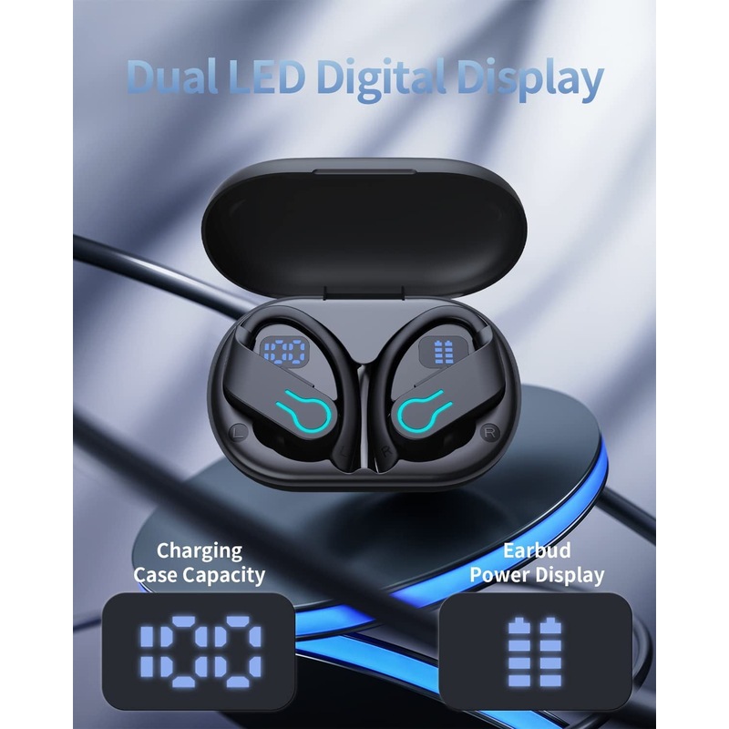 Buy EUQQ Bluetooth Headphones Wireless Earbuds Sports Over-Ear ...