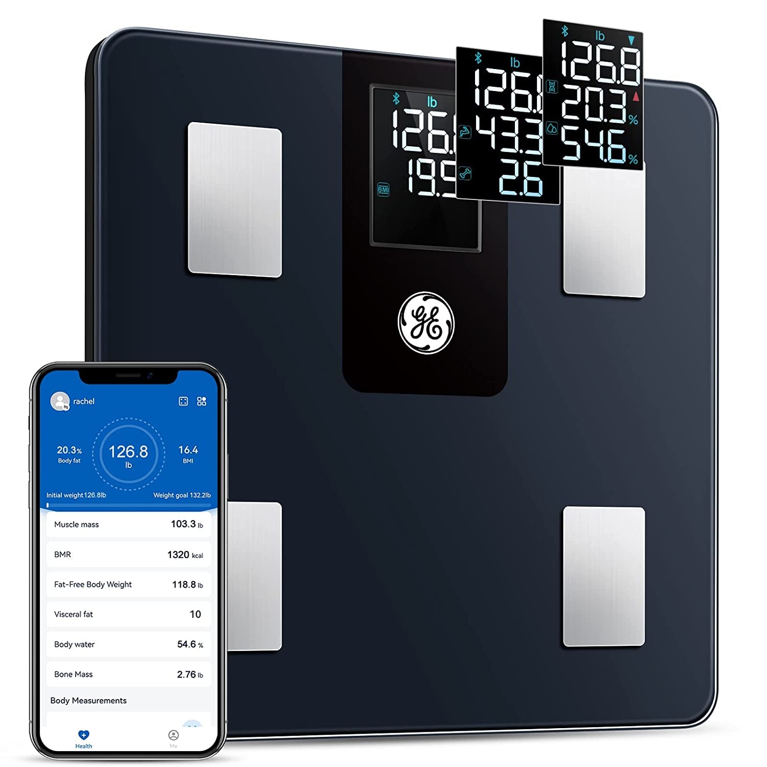 Buy GE Smart Scale for Body Weight with All-In-One LCD Display, Weight ...