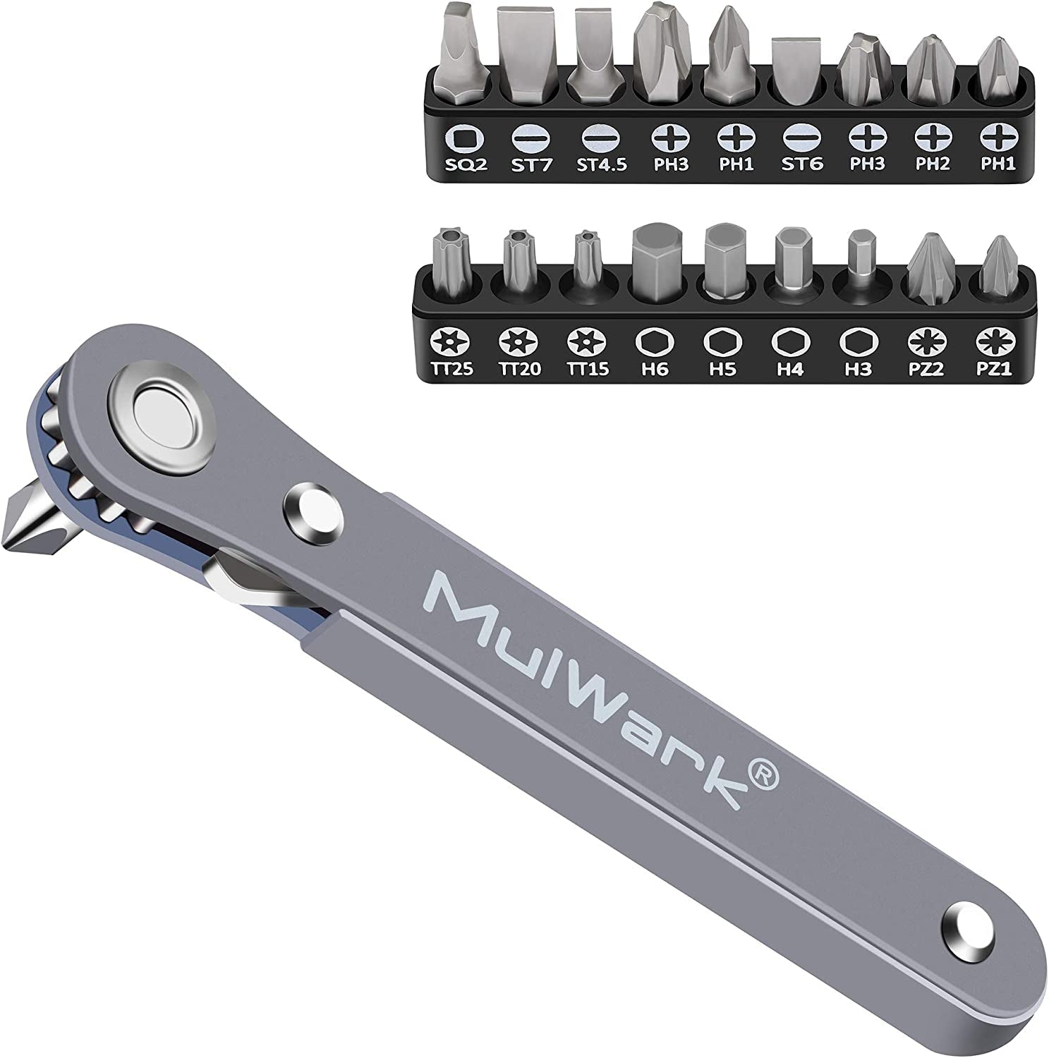 Buy Mulwark 20Pc 1/4 Ultra Low Profile Mini Ratchet Wrench Close ...