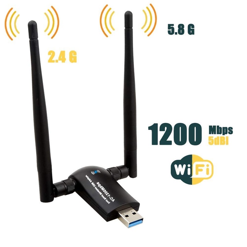 Buy TECHKEY Wireless USB WiFi Adapter, 1200Mbps Dual Band 2.4GHz ...