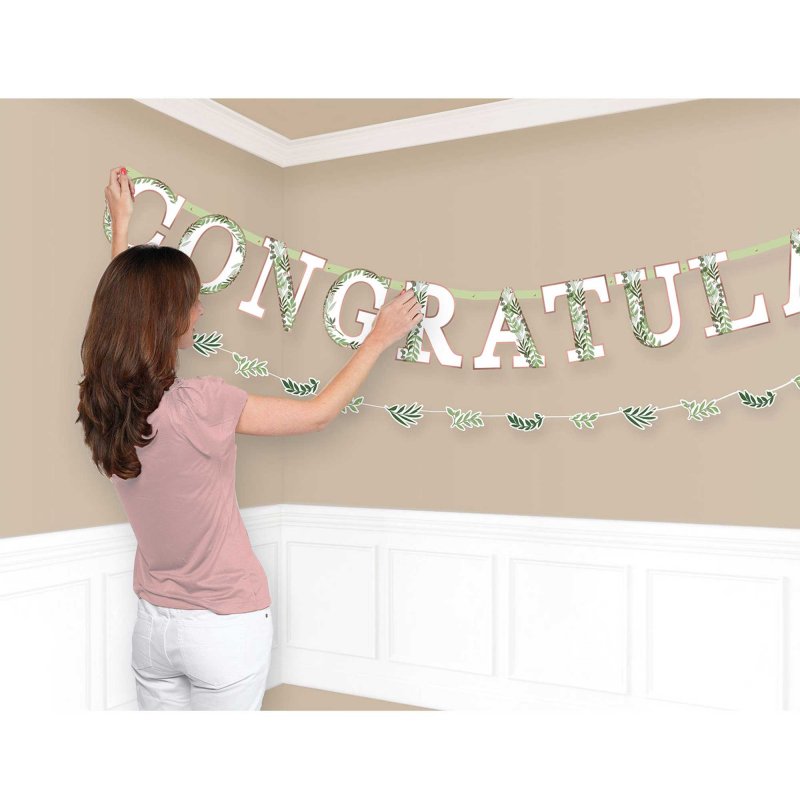 Buy Love & Leaves Congratulations Hanging Banner - MyDeal Australia