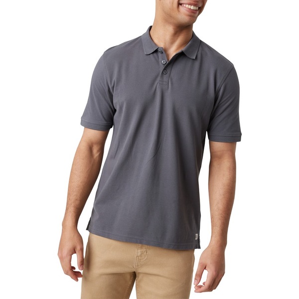 Buy Allgood Men's Organic Cotton Polo Shirt - Iron - MyDeal Australia