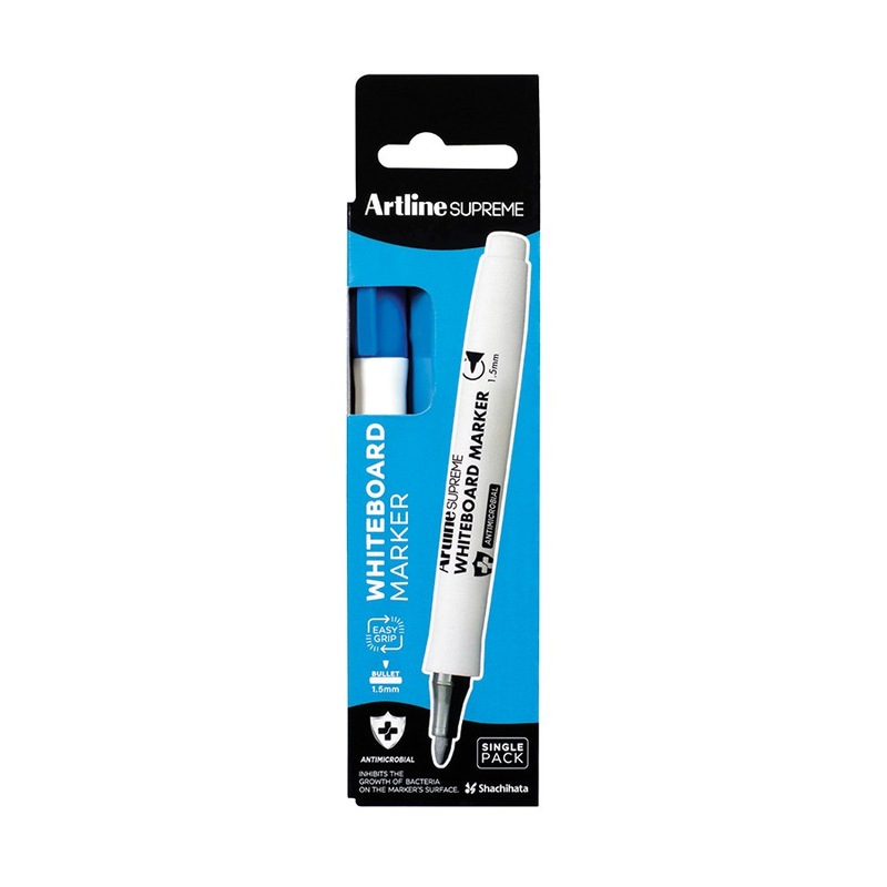 Artline Supreme Whiteboard Marker Antimicrobial - Blue - MyDeal