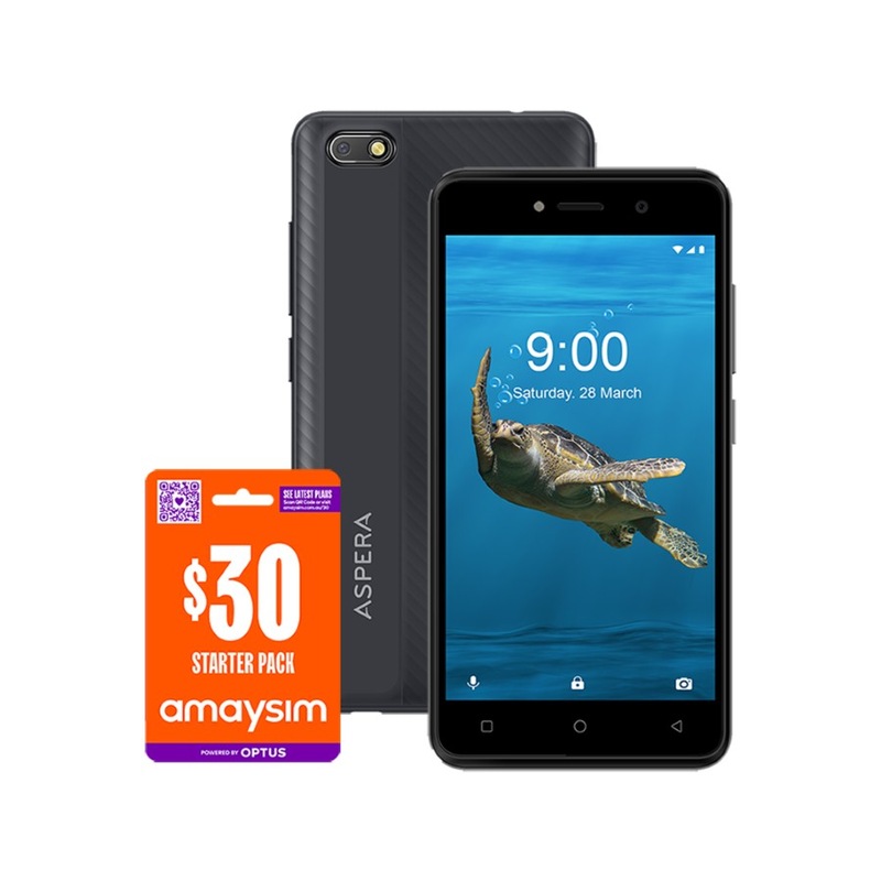 Buy Aspera AS5 32GB plus Amaysim 4G Bundle - Black - MyDeal