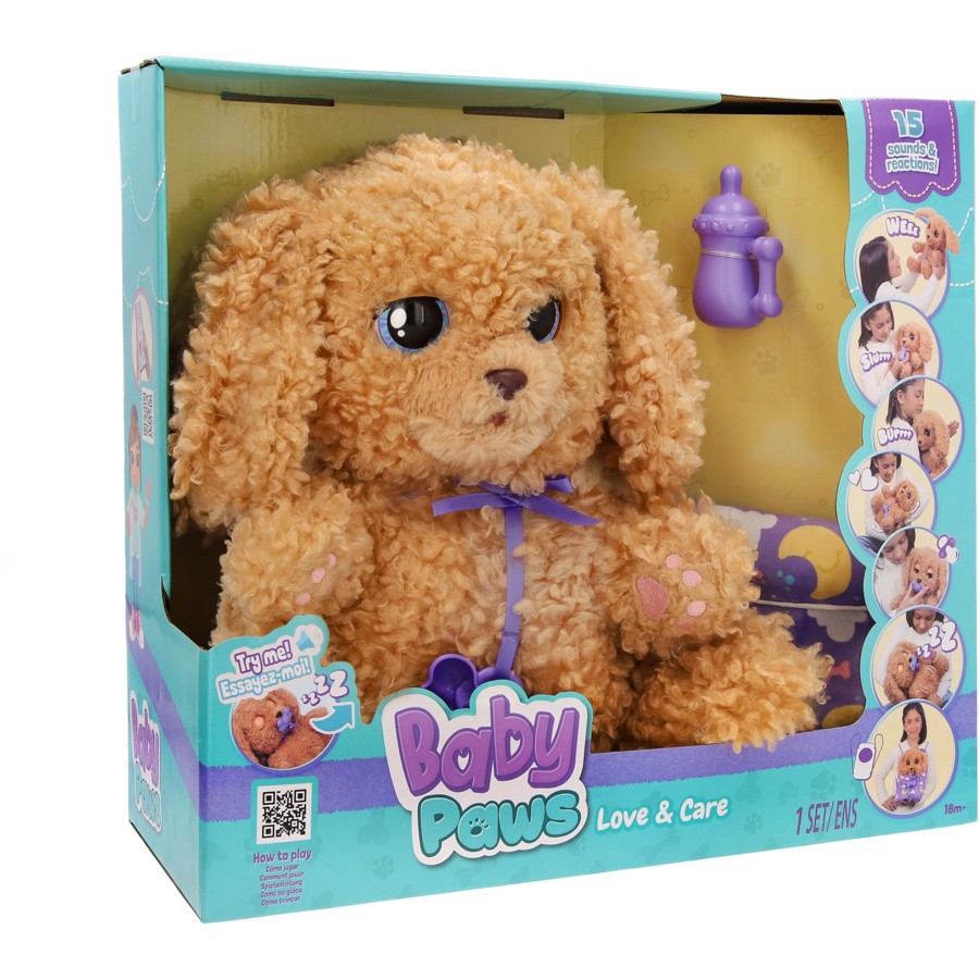 Buy Baby Paws Love & Care Labradoodle - Interactive Puppy 29 cm ...