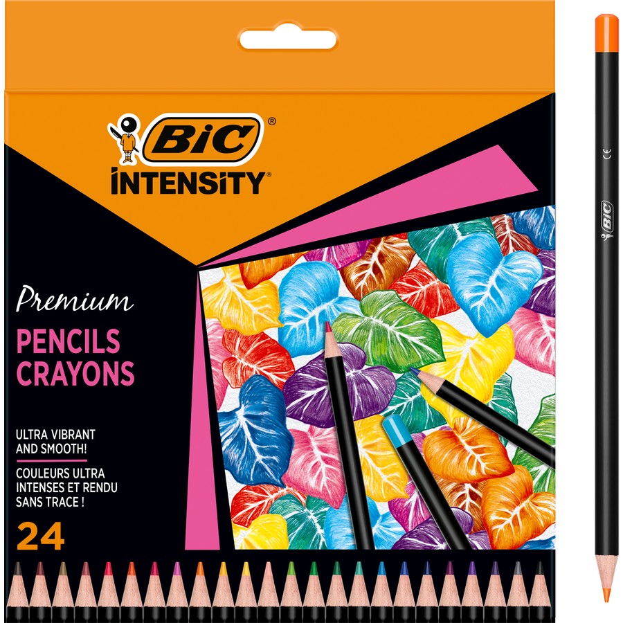 Buy Bic Intensity Colouring Pencils 24 Pack - MyDeal Australia