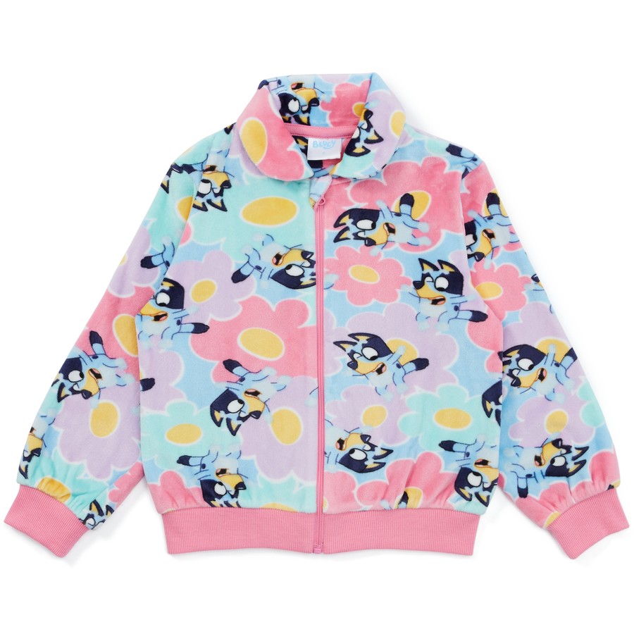 Buy Bluey Kids Velour Jacket - Multi - MyDeal Australia